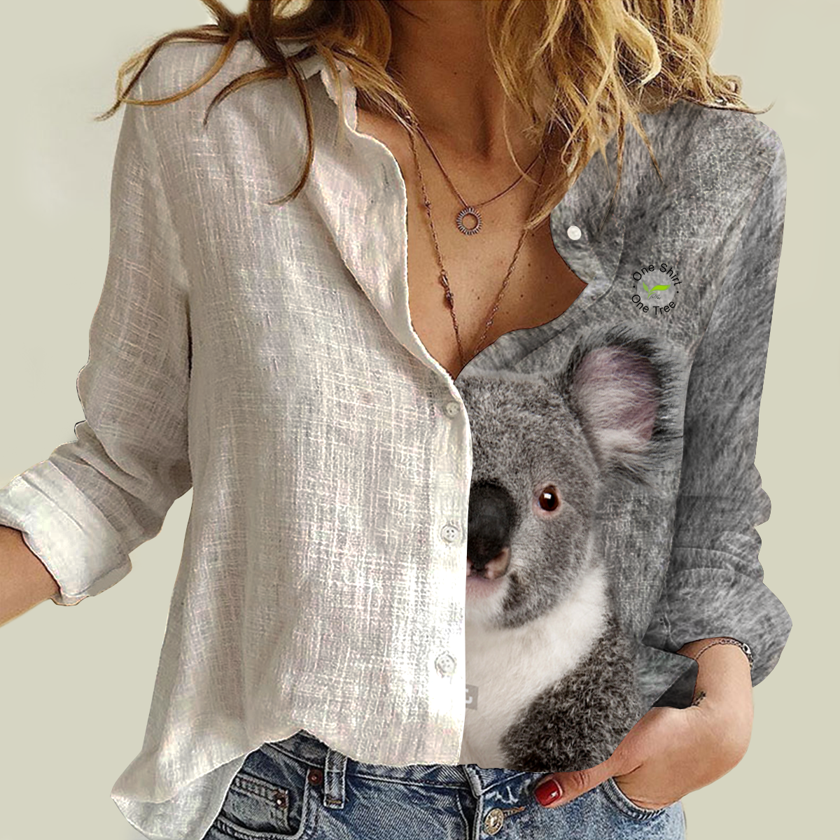 Half Angel Half Koala Women Shirt - Plants One Tree – Follus