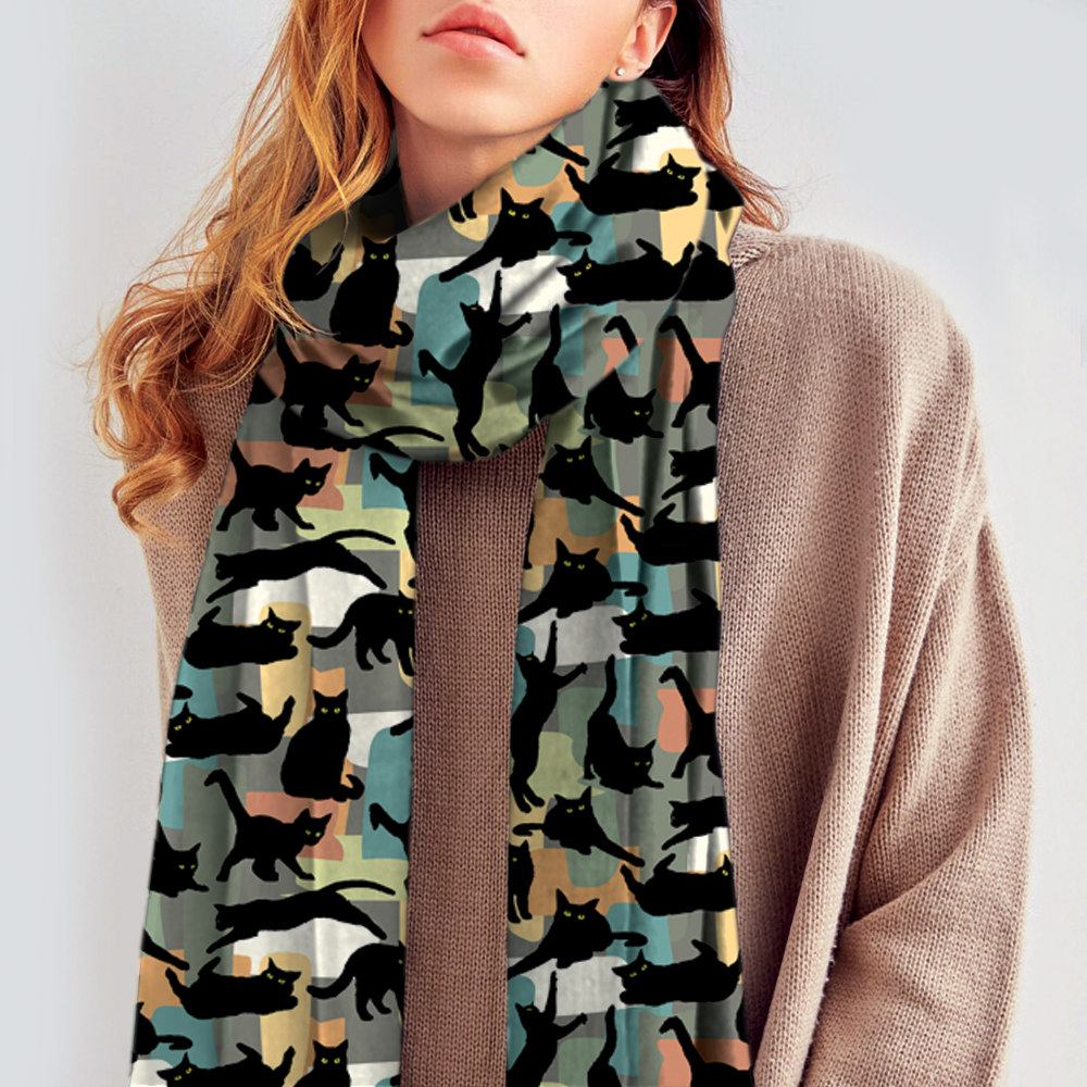 Cute Black Cat - Scarf V1 – Follus