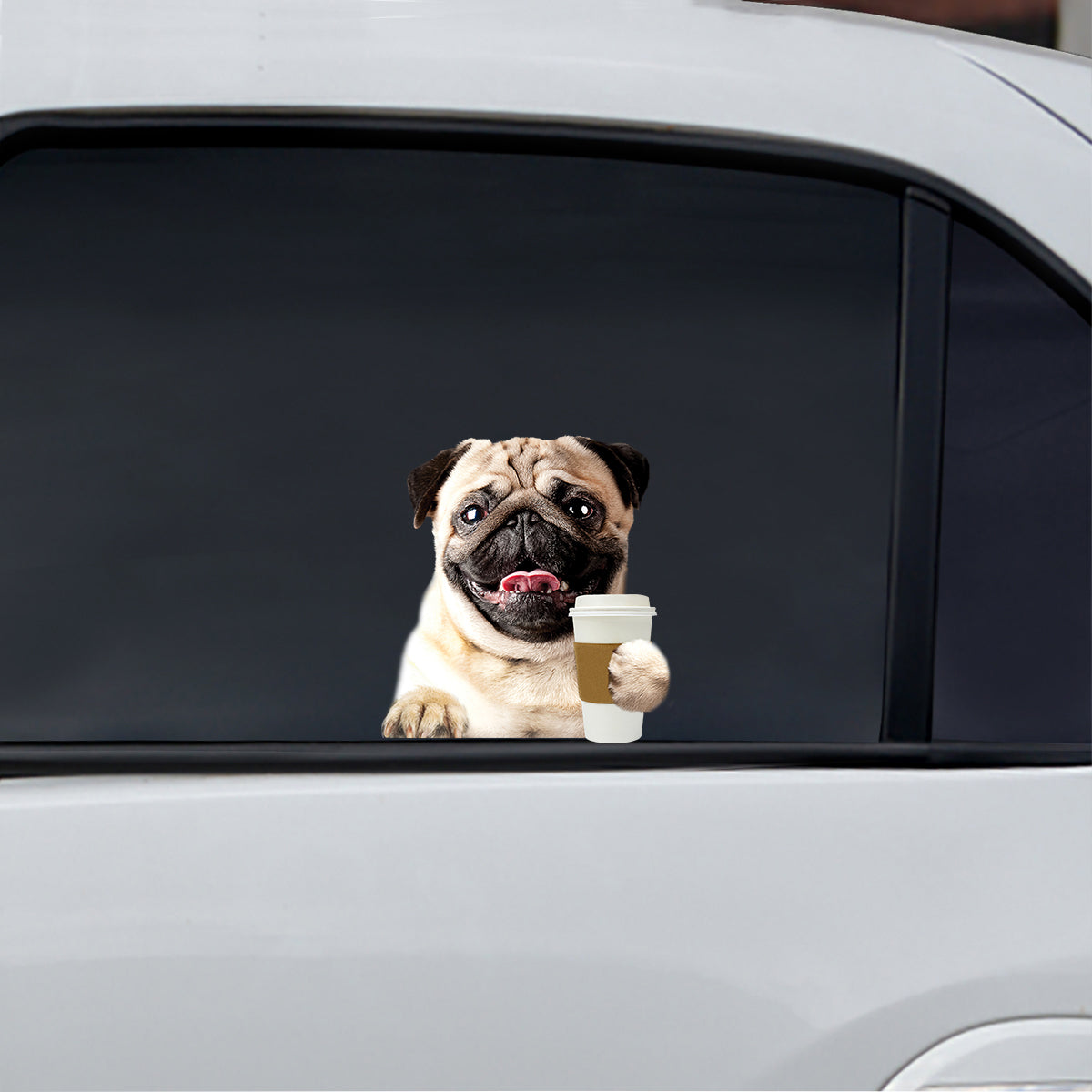 Good Morning - Pug Car/ Door/ Fridge/ Laptop Sticker V2 – Follus