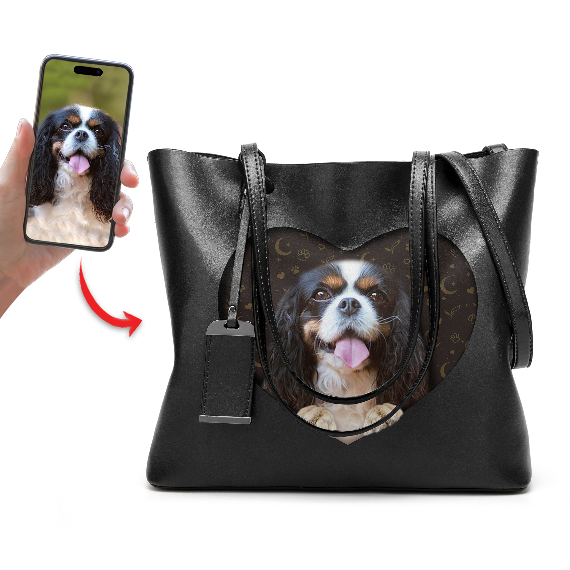 I Know I'm Cute - Personalized Glamour Handbag With Your Photo – Follus